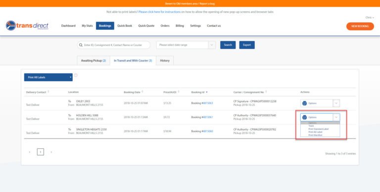 How To Track Consignments in Member's Area