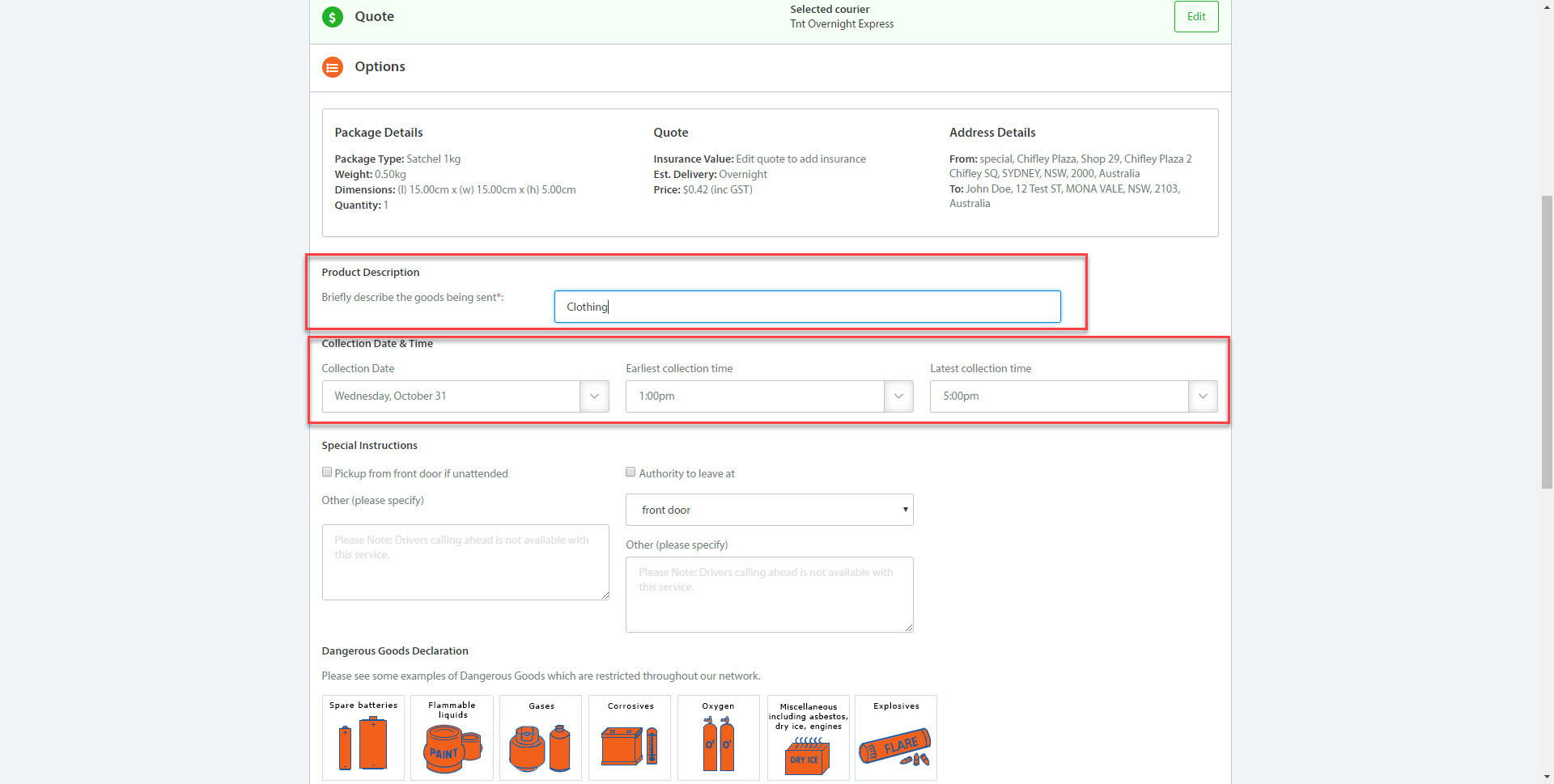 Save Hours - Transdirect’s Quick Book Function