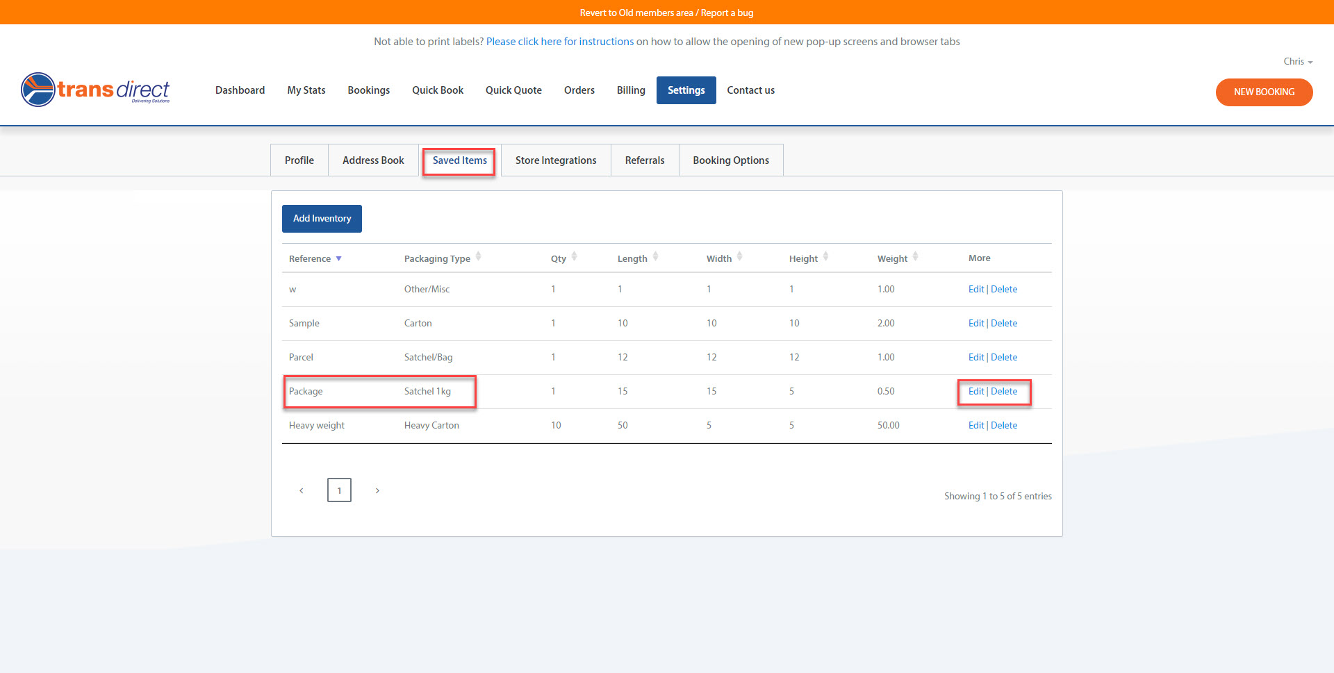 Save Hours - Transdirect’s Quick Book Function